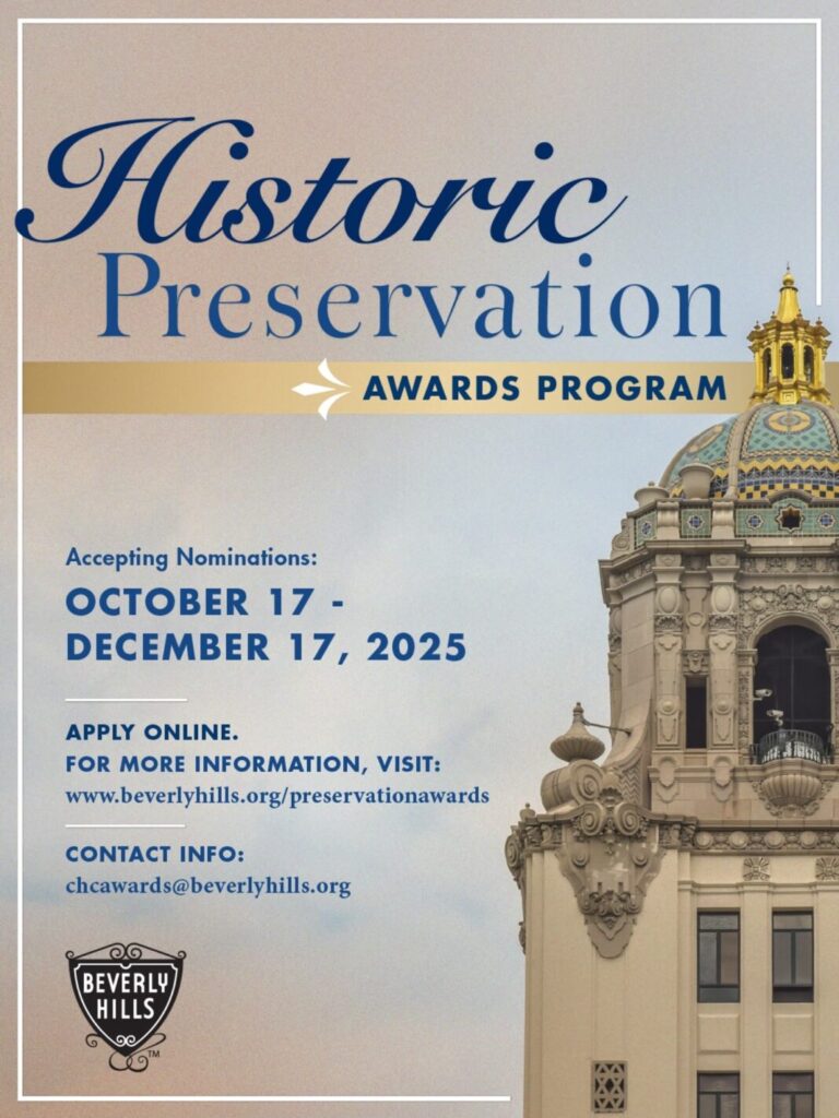 Historic Preservation Awards Program In Beverly Hills