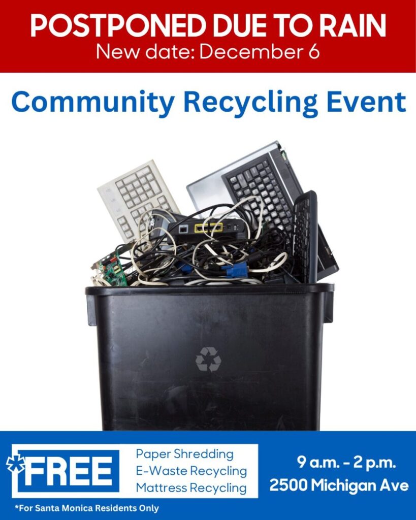 Community Recycling Event Taking Place December 6